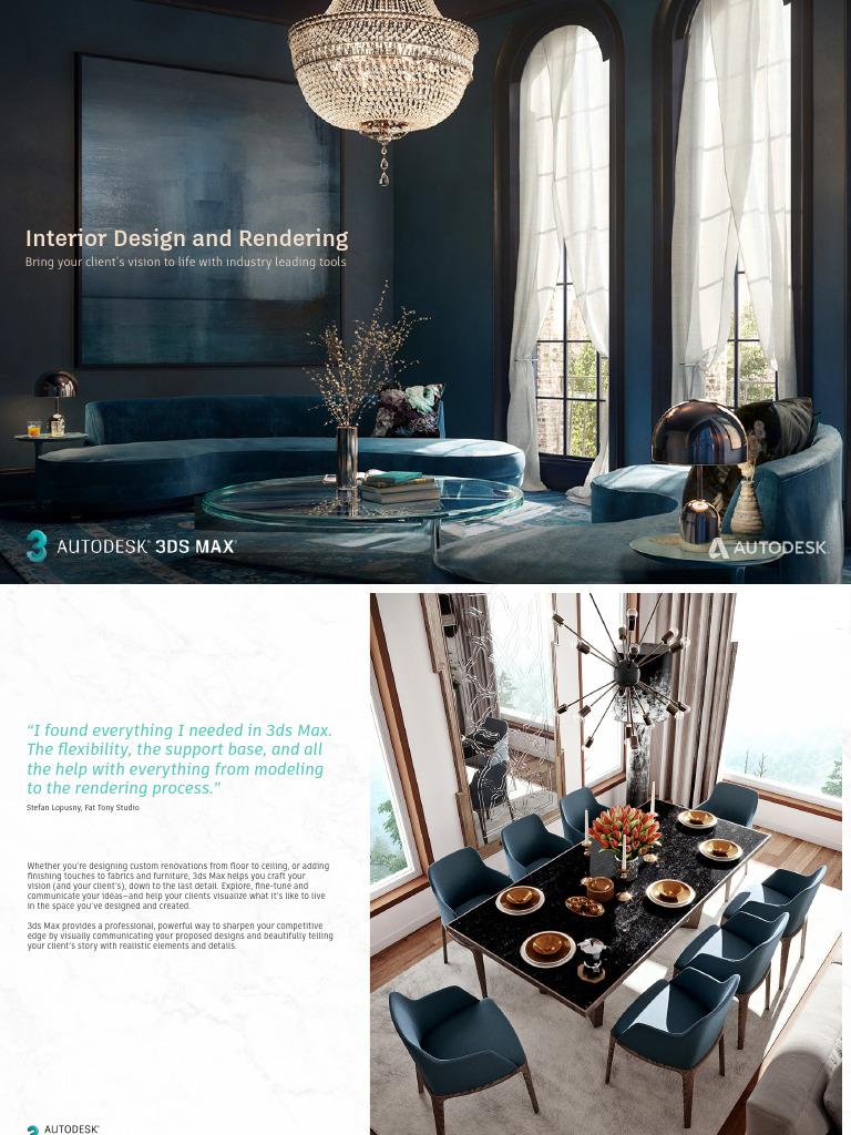3ds Max Brochure Interior Design en | PDF | Rendering (Computer ...