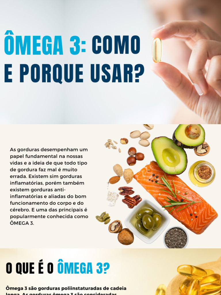 Suplementação - Omega 3 | PDF | Ácido graxo ômega 3 | Amamentação