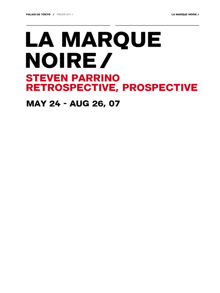 La Marque Noire Steven Parrino | PDF | The Arts