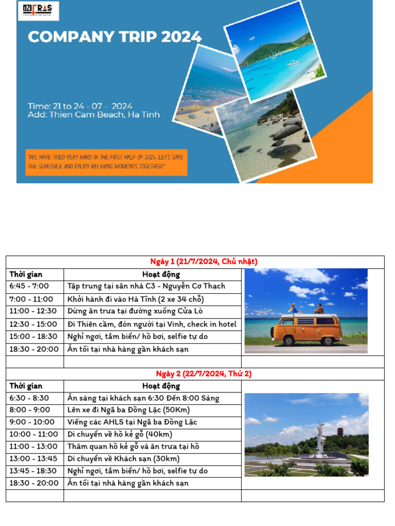 Infras - Company Trip 2024 | PDF