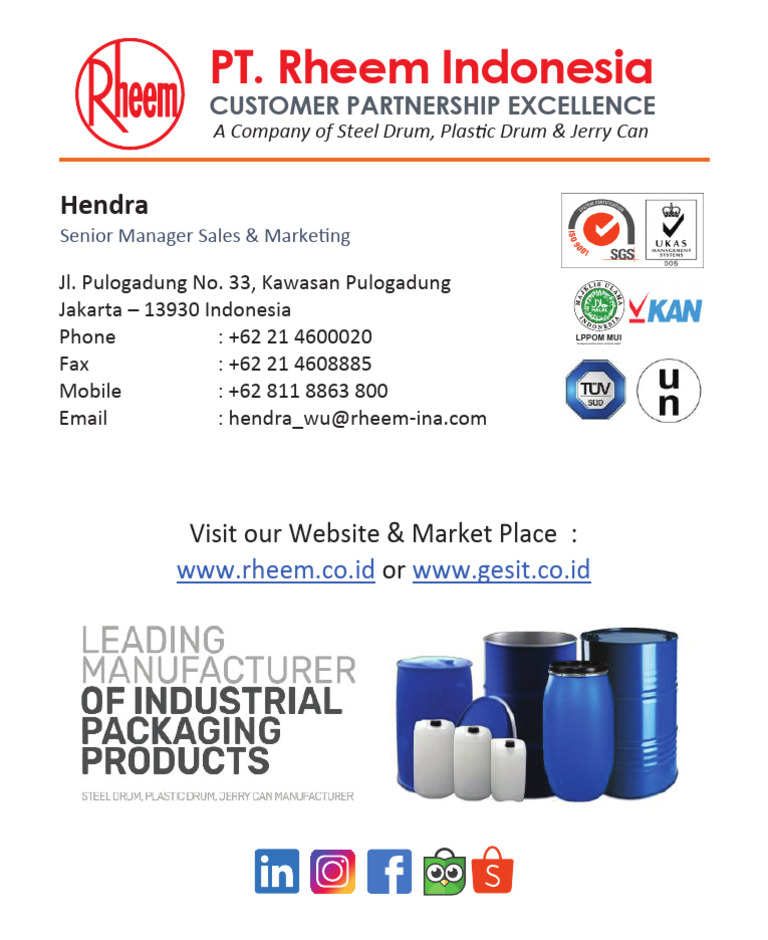 Kartu Nama Hendra Edit | PDF