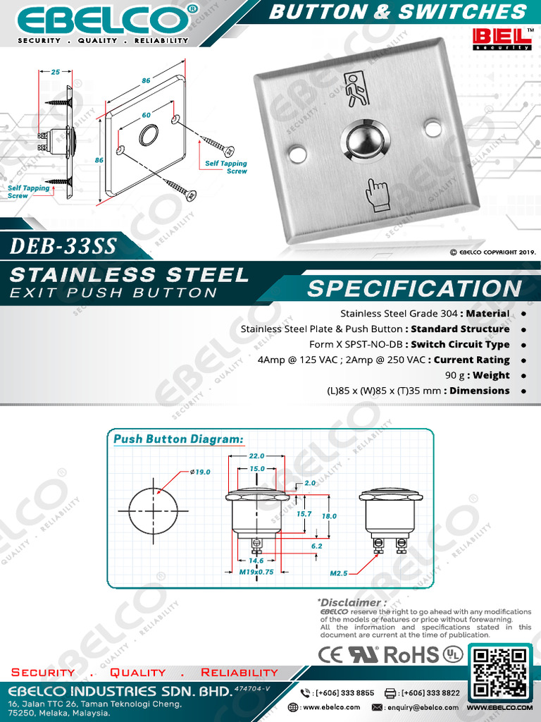 Emergency Push Button | PDF