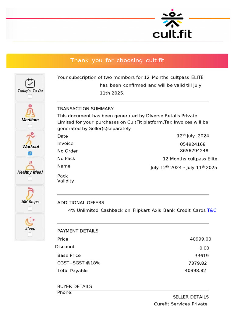 Gym-Bill | PDF | Credit Card | Money