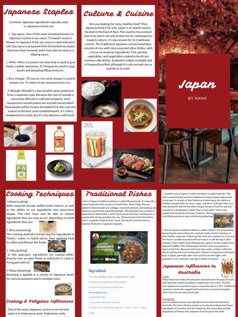 Food in Australia - Japanese | PDF | Japanese Cuisine | Sauce