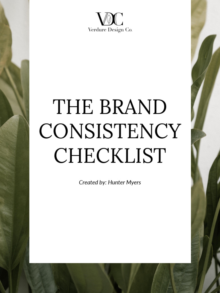 Brand Consistency Checklist Guide | PDF | Brand | Human Communication