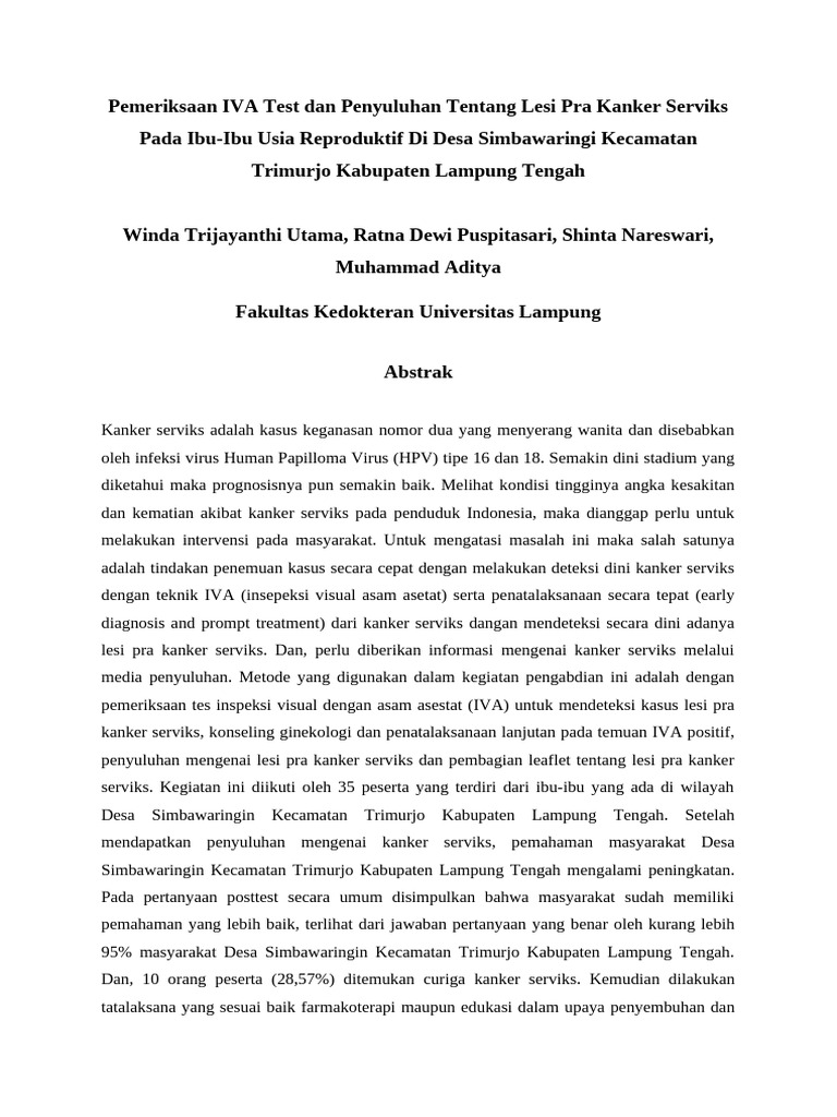 Andrianus-RPL-Ca Cervix | PDF