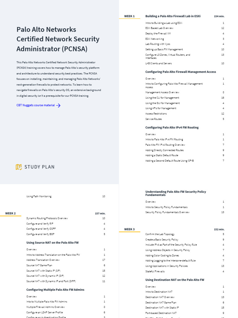 PCNSA Training for Network Admins | PDF | Ip Address | Internet Protocols