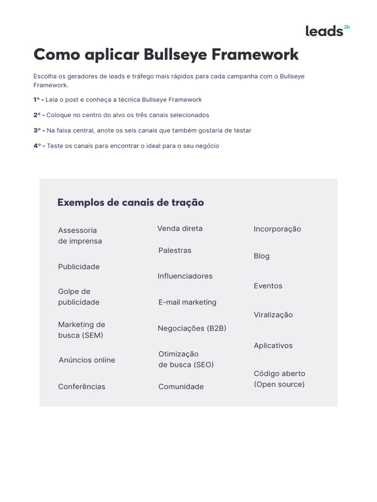 Estratégias de Tração com Bullseye | PDF