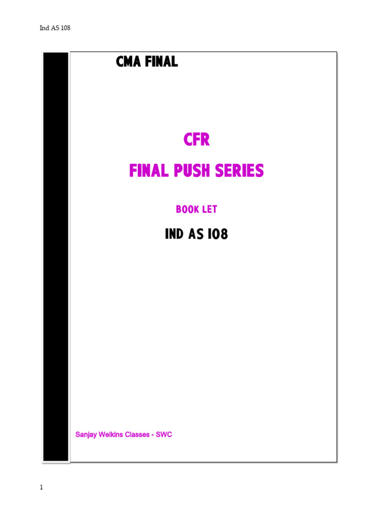 Ind As - 108 - Final Push - 7 Pages | PDF | Expense | Revenue