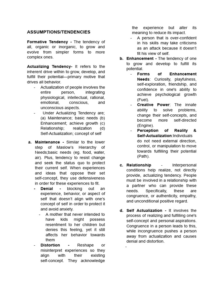 Rogers Reviewer | PDF | Self Actualization | Self Concept