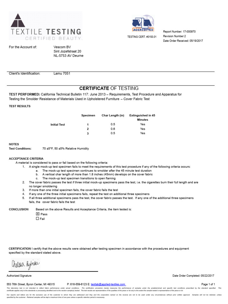 Lamu 7051 - Cal TB 117 | PDF