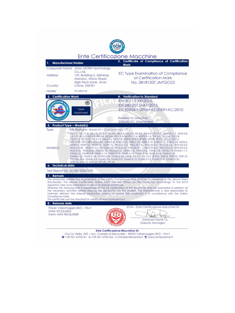 New CE Certification. | PDF