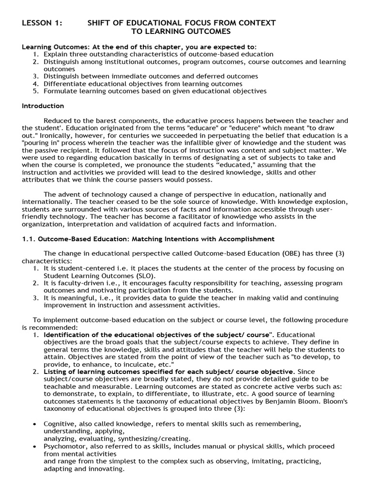 Educ. 105 Assessment of Learning 1 Module 1 | PDF | Educational ...