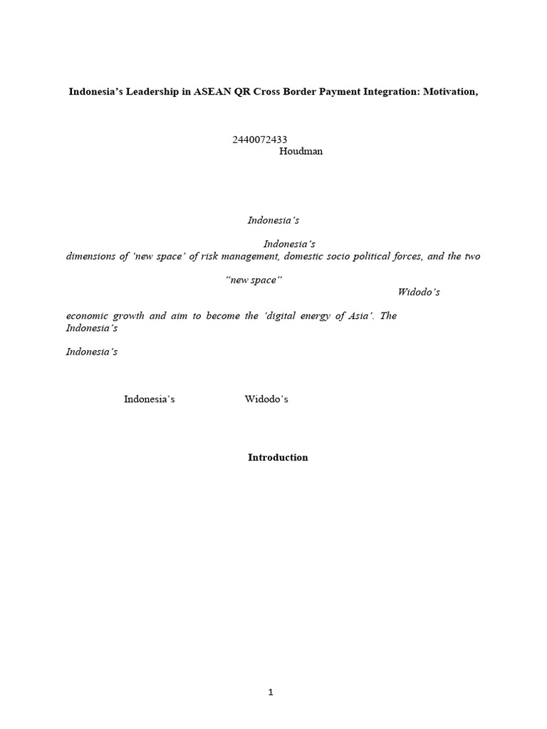 ASEAN QR Payment Leadership | PDF | Regional Integration | Small And Medium Sized Enterprises