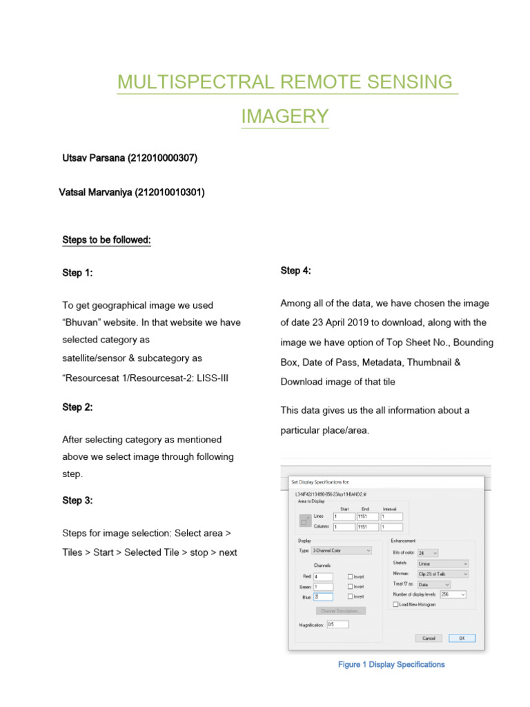 RS Assignment 1 (212010000307 & 212010010301) Assig 1 | PDF