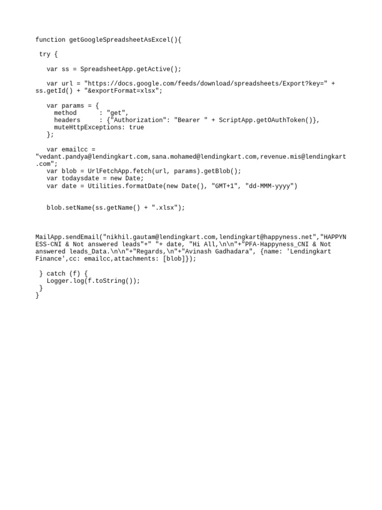 Auto Email Sent Appscript | PDF