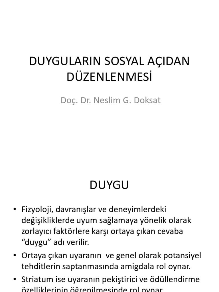 6-Duygularin Sosyal Açidan Düzenlenmesi̇ | PDF