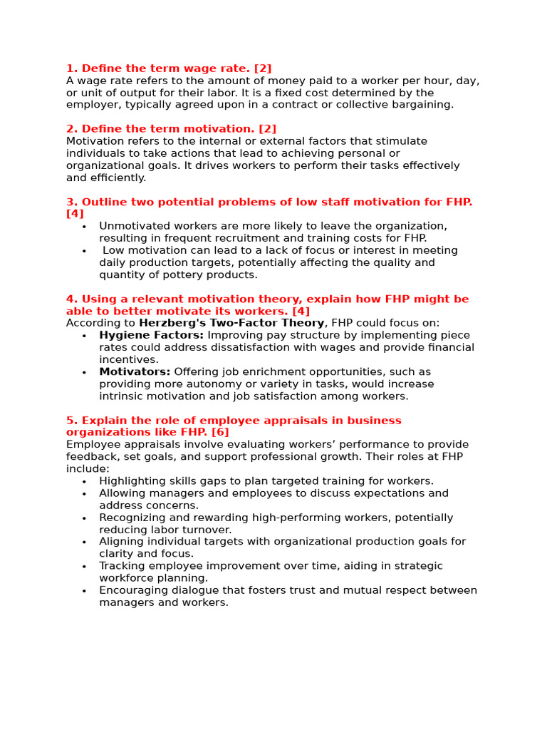 HWK Motivation Case Study | PDF