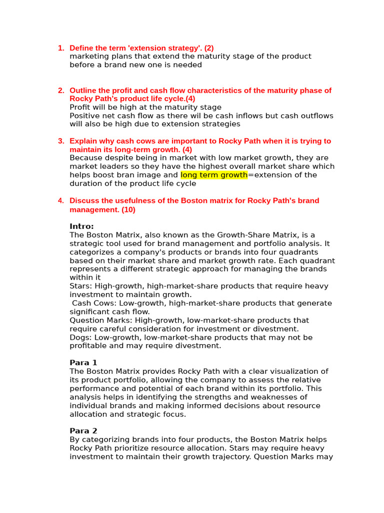 BCG & Life Cycle | PDF | Market (Economics) | Business Economics