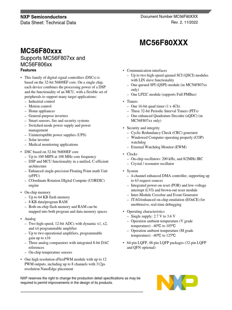 mc56 | PDF | Analog To Digital Converter | Computer Engineering