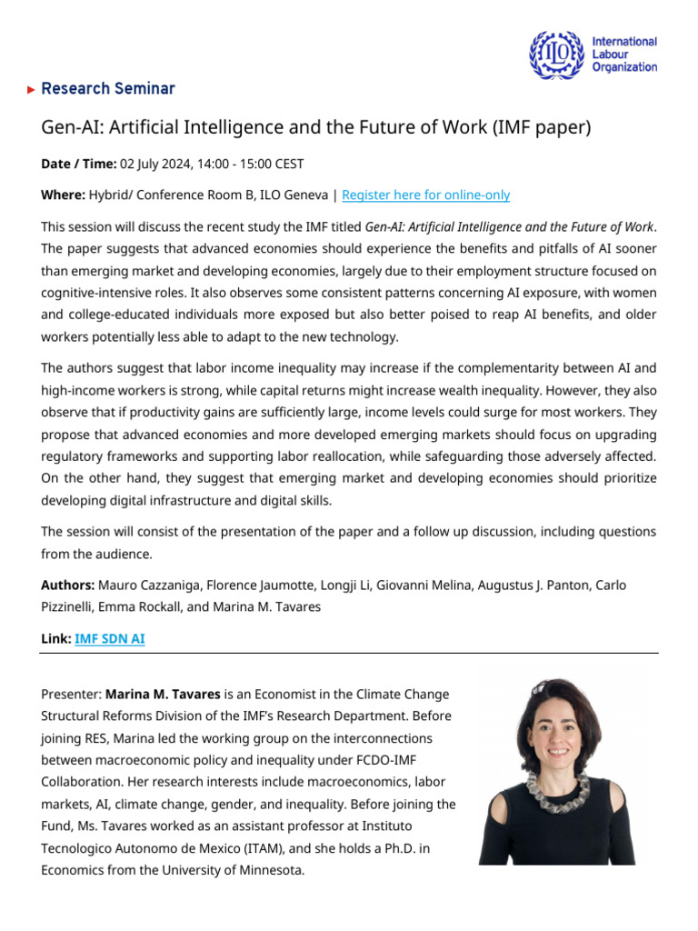 Gen-AI and Future Work Insights Seminar | PDF | Artificial Intelligence ...