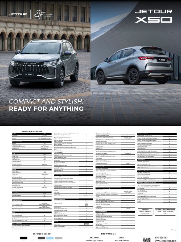 Jetour x50 2025my 04.11.2024 | PDF | Airbag | Manual Transmission