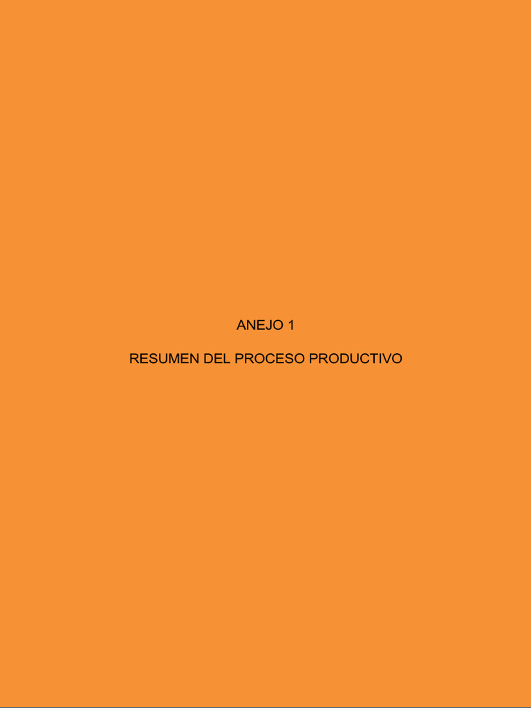 Anejo 1.proceso Productivo | PDF
