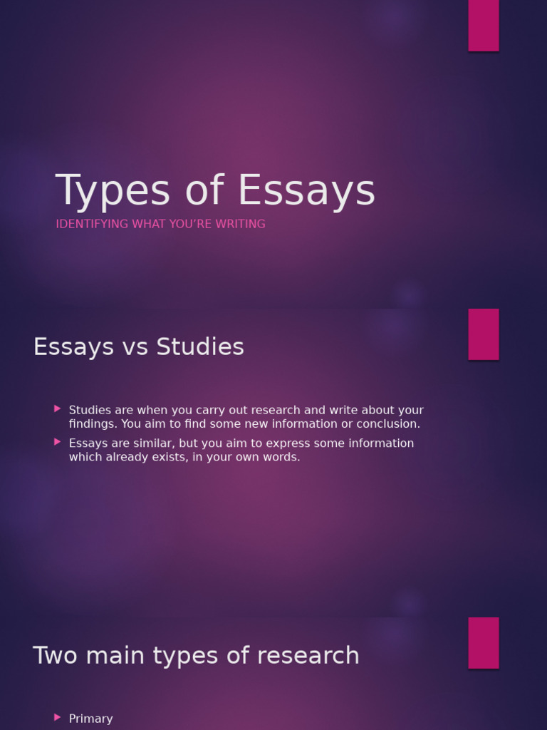 Types of Essays | PDF | Essays | Cognition