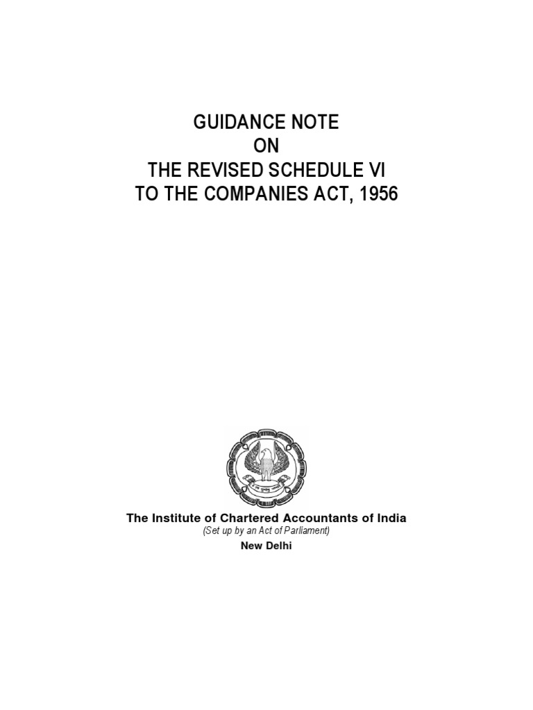 Guidance Note On The Revised SCH VI | PDF | Income Statement | Loans