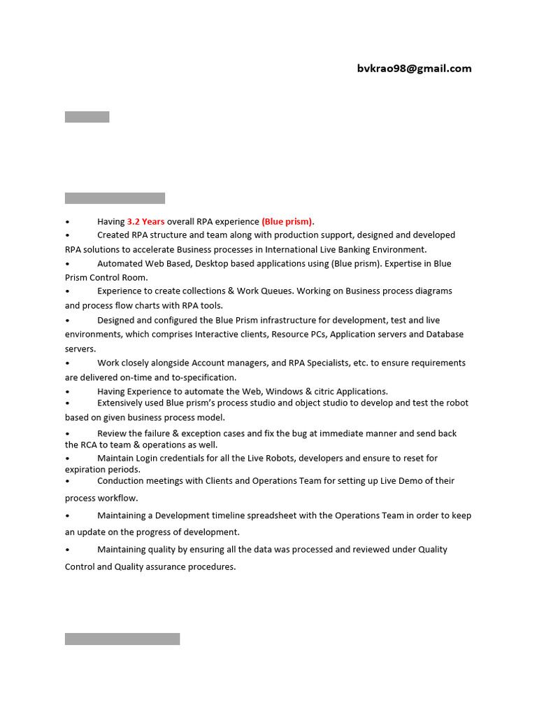 prasadresume (3yrs) | PDF | Application Software | Computer Science