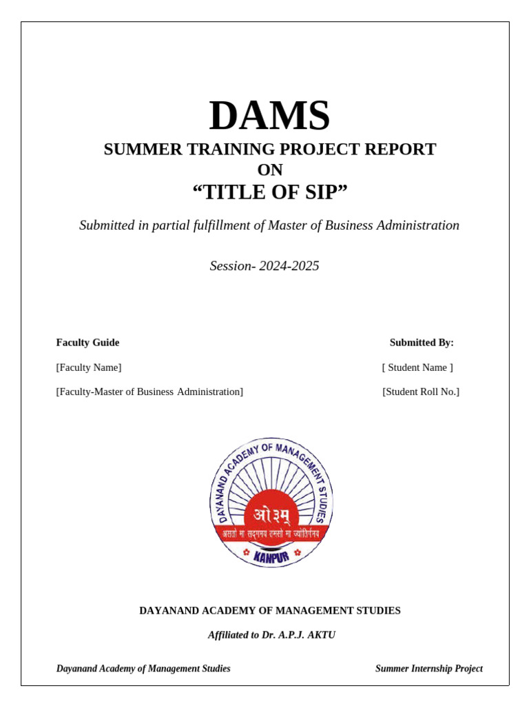 Summer Internship Project Report Format[1] | PDF | Methodology ...