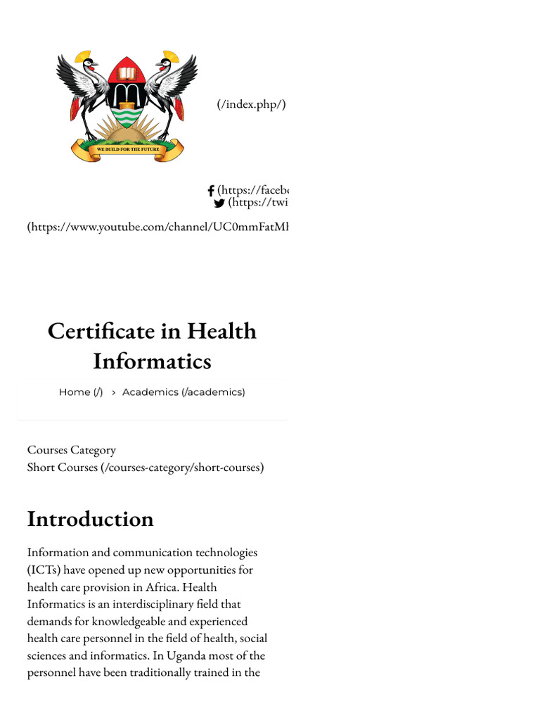 Health Informatics Certificate Course | PDF | Electronic Health Record ...