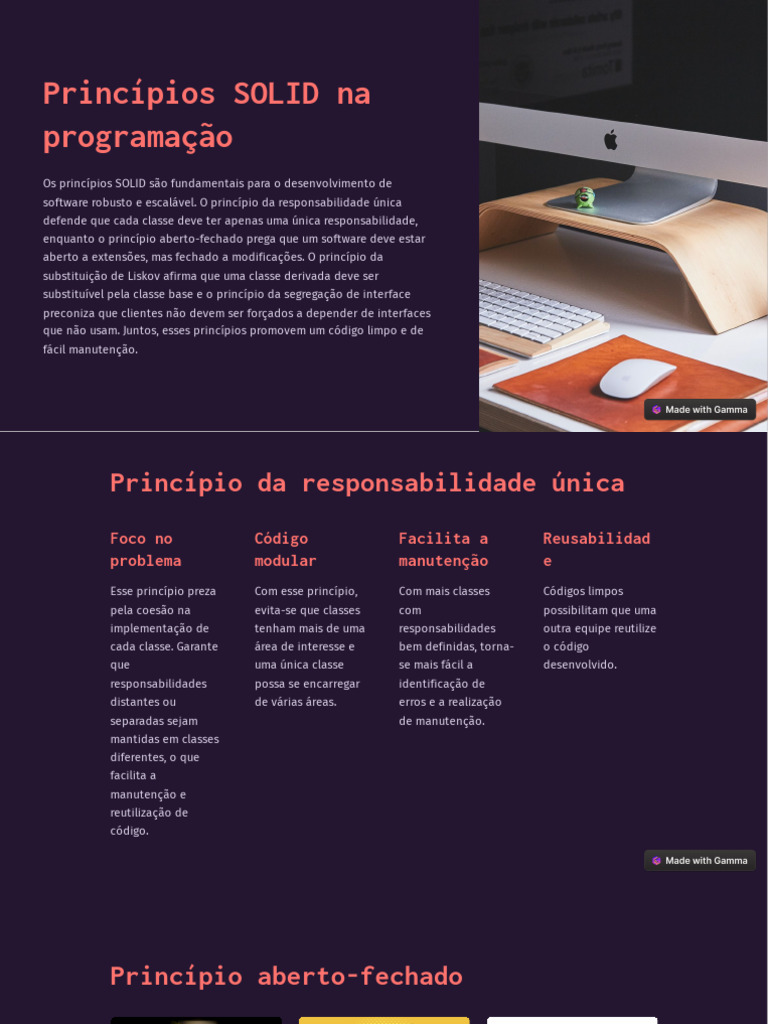 Princípios SOLID na Programação | PDF | Classe (programação de ...