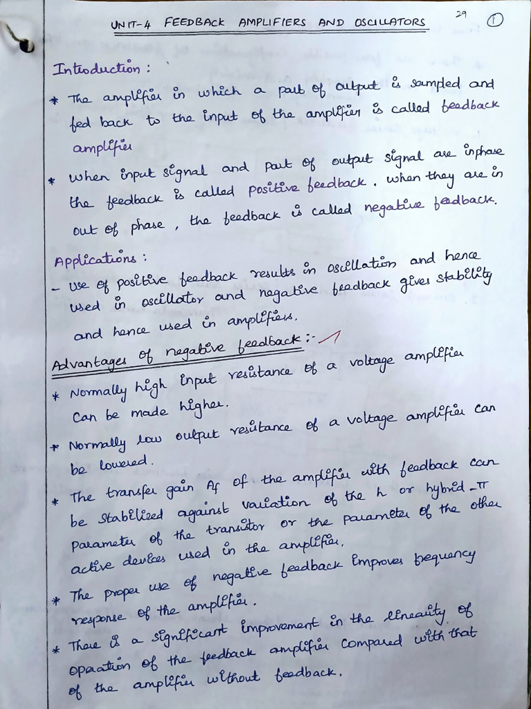 EDC UNIT 4 NOTES | PDF | Analog Circuits | Electronic Circuits