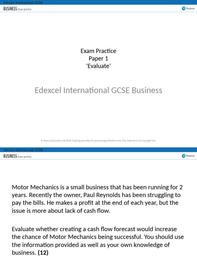 Exam Practice PAPER 1 Evaluate | PDF | Business | Economies