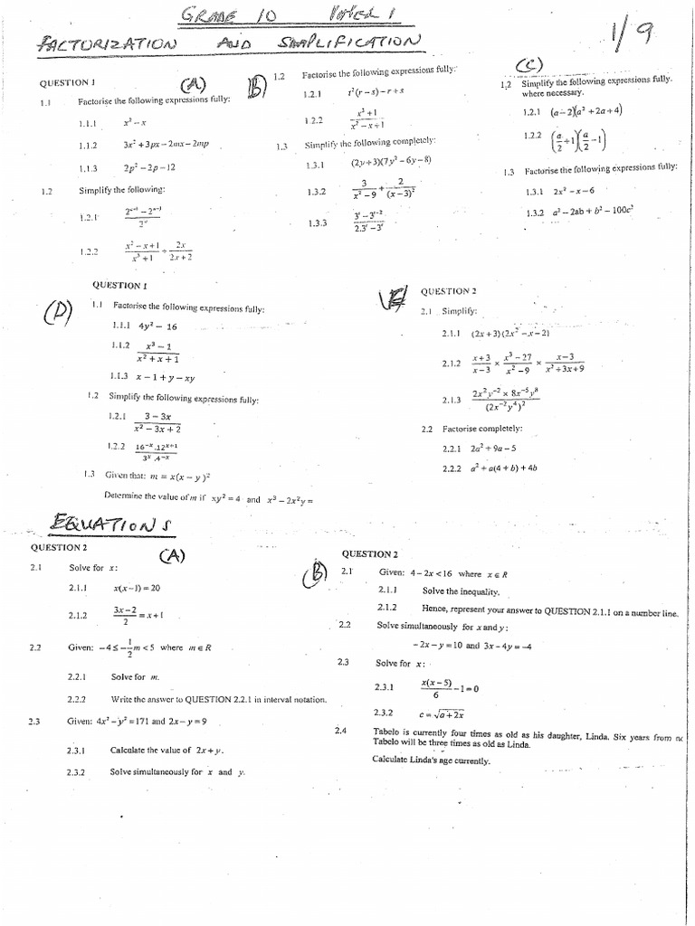 GR 10 Maths Paper 1 Questions-22102024125328 | PDF