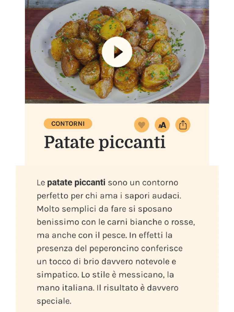 Ricetta Patate Piccanti alla Messicana | PDF
