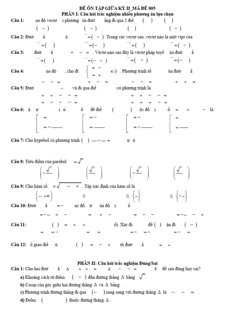 ĐỀ ÔN TẬP SỐ 005 1 | PDF