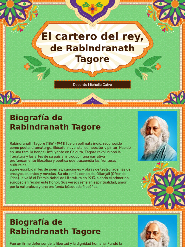 El Cartero Del Rey, de Rabindranath Tagore | PDF | Rabindranath Tagore