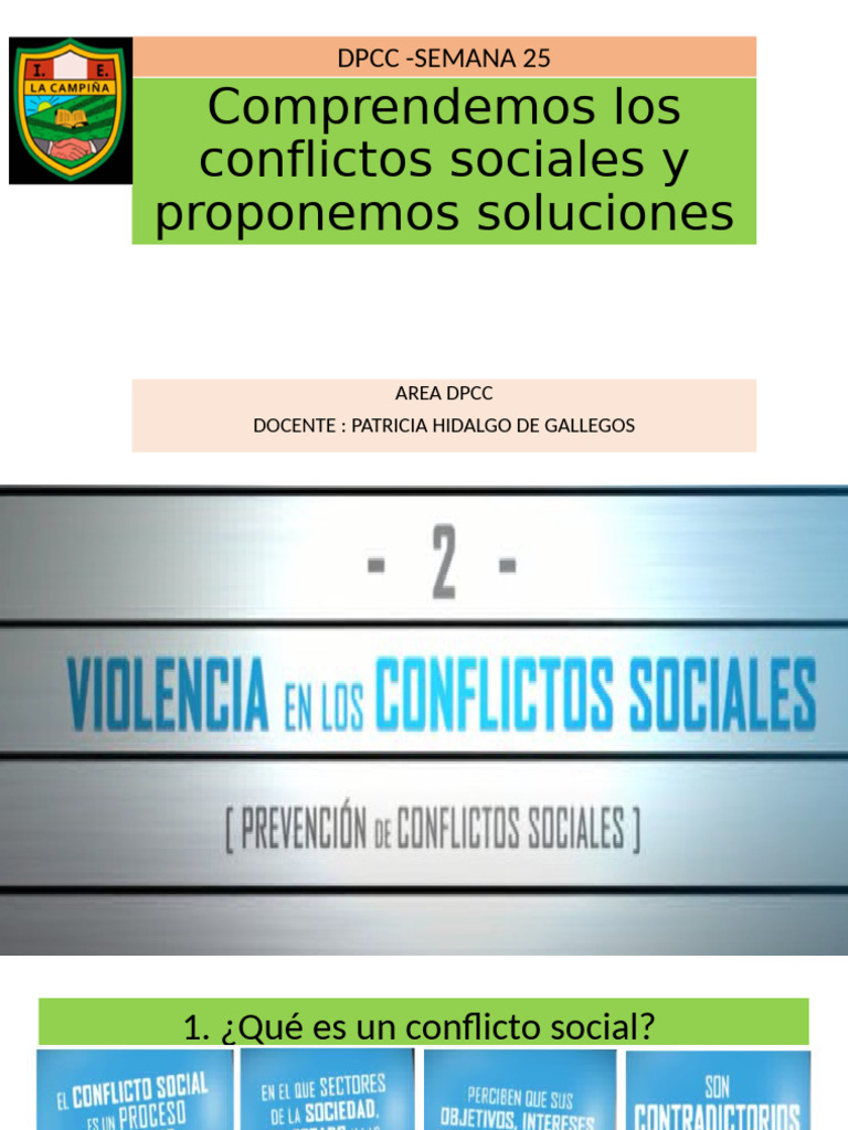 Comprendemos Los Conflictos Sociales y | PDF