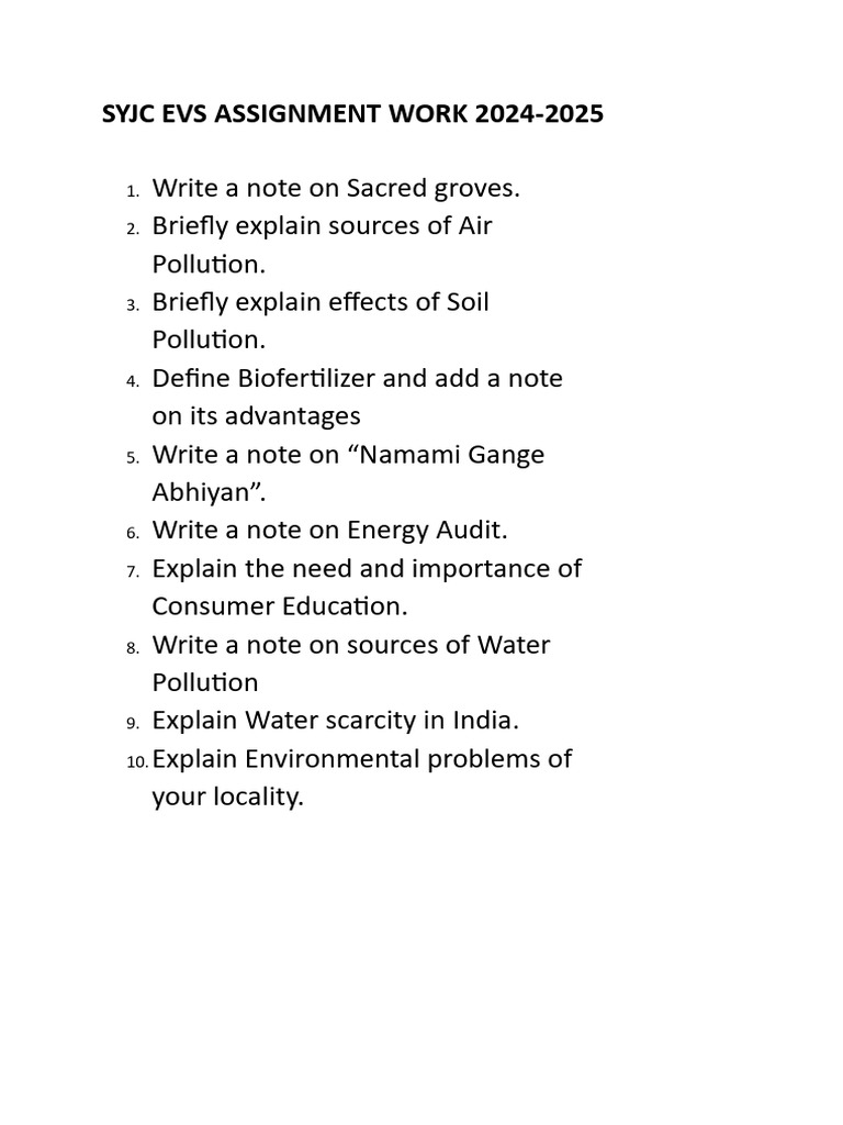 Syjc Assignment Work 24 25 PDF