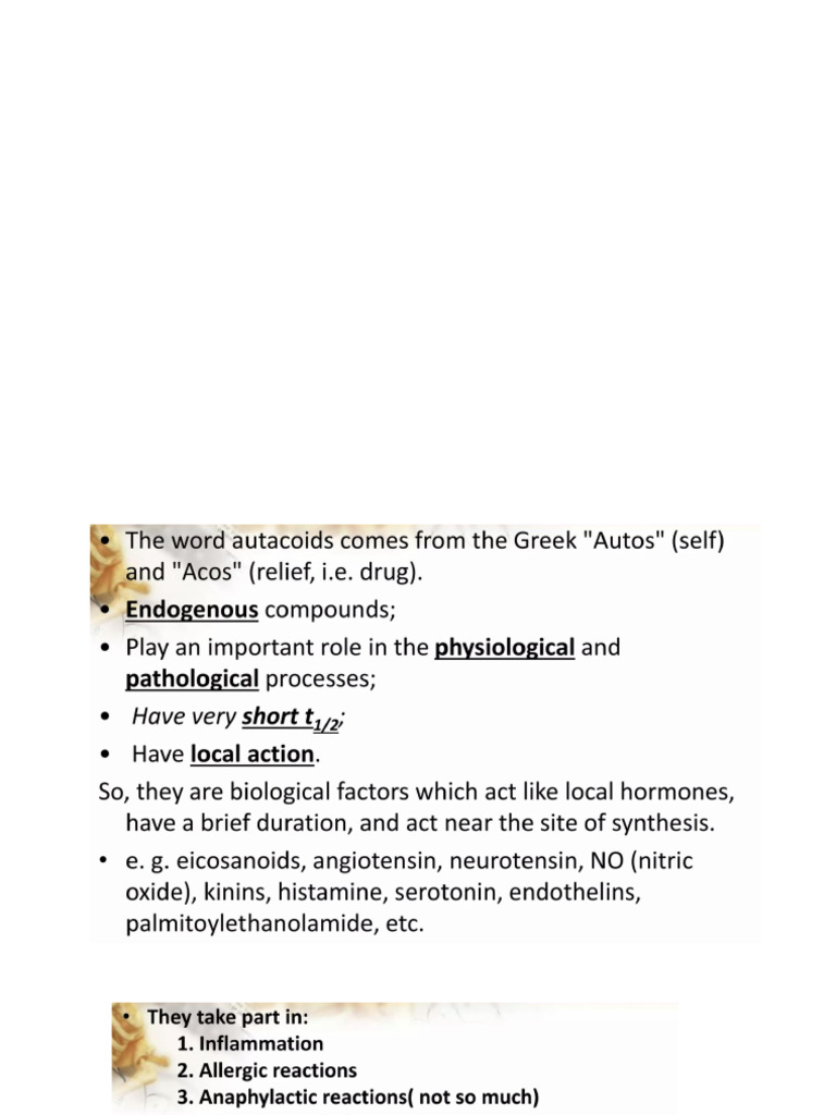 Intro to Autocoids | PDF