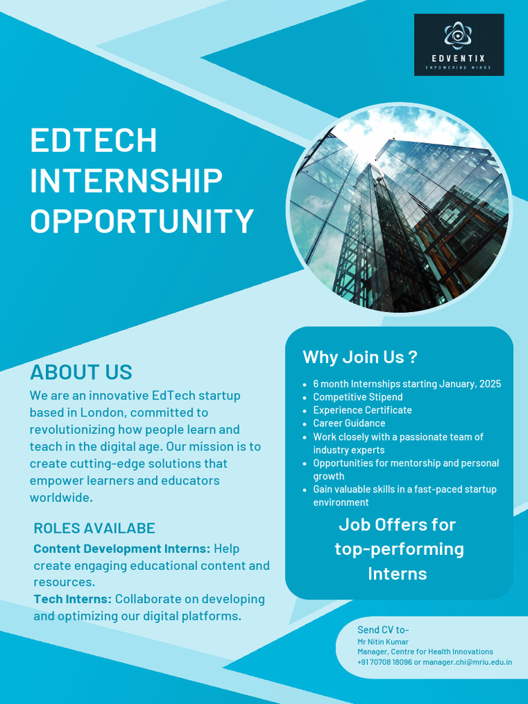 EdventiX Internship Flyer | PDF