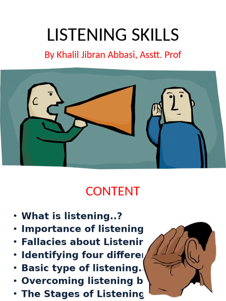 Listening Skills by Sir Jibran | PDF | Human Communication ...