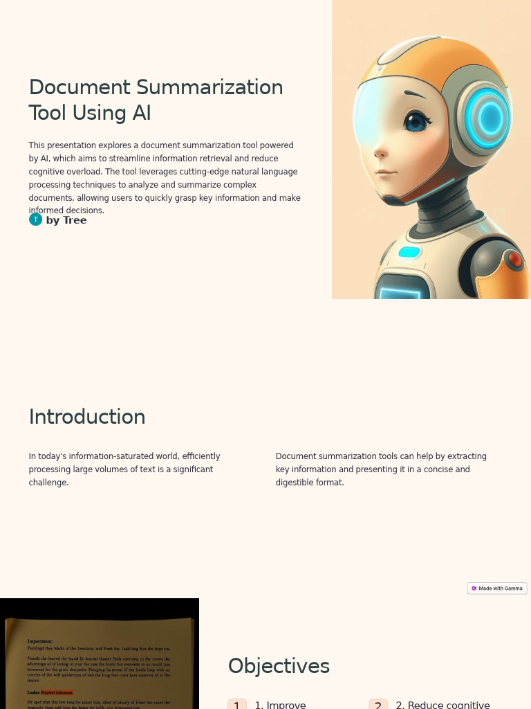 Document Summarization Tool Using AI | PDF