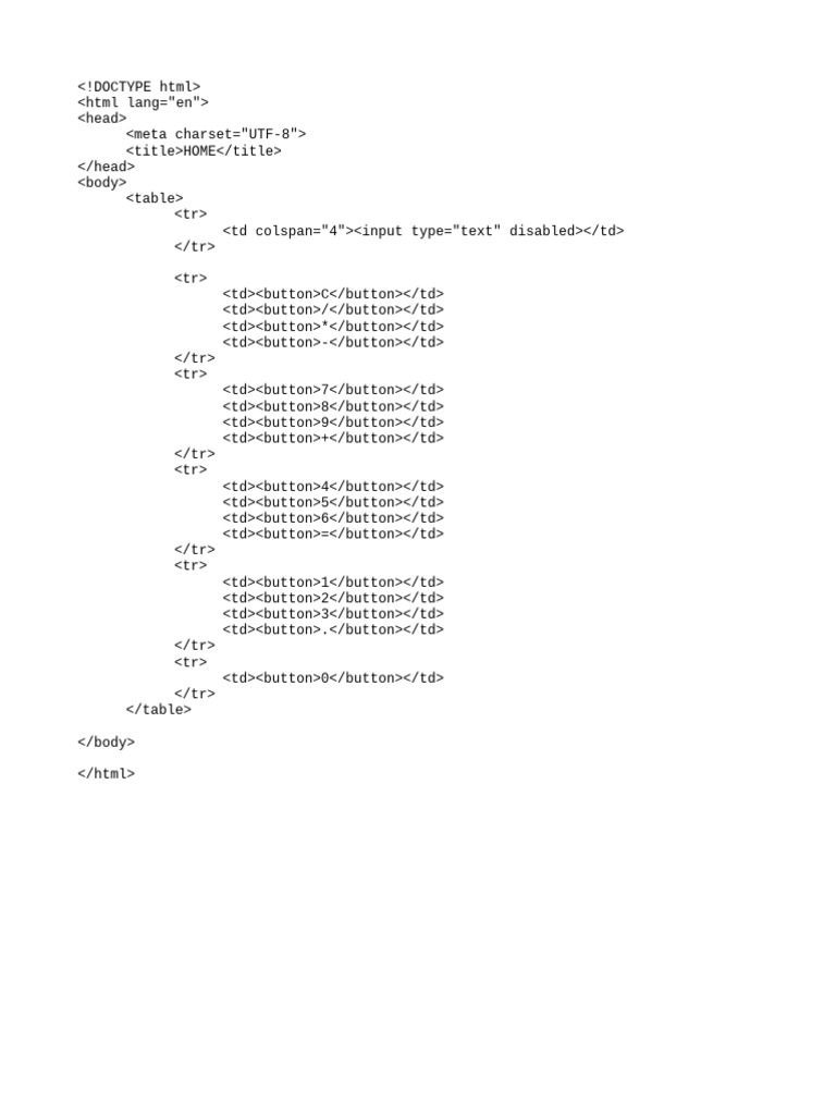 Calculate HTML | PDF