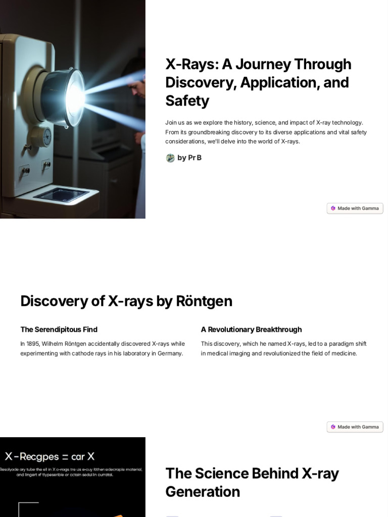 X Rays A Journey Through Discovery Application and Safety | PDF | X Ray ...