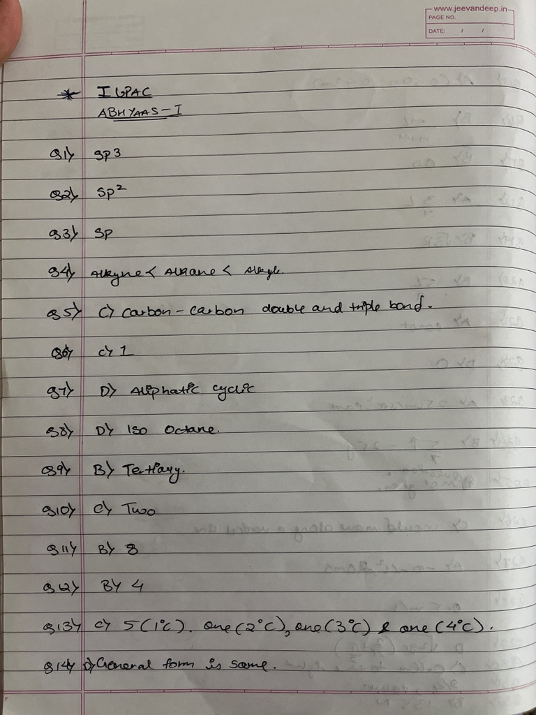 IUPAC Abhyaas 1 | PDF