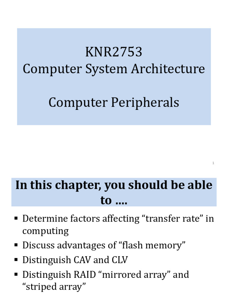 Week 9 Computer Peripherals Plain Pdf Computer Data Storage Printer Computing