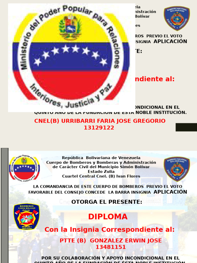 Diploma: Con La Insignia Correspondiente Al | PDF | Venezuela ...